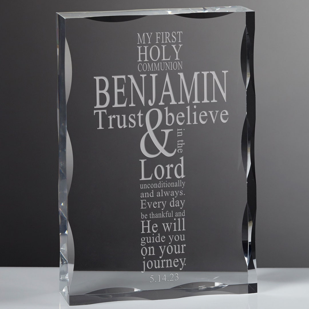 Custom Religious Acrylic Keepsake, Personalized Communion Gifts, First ...
