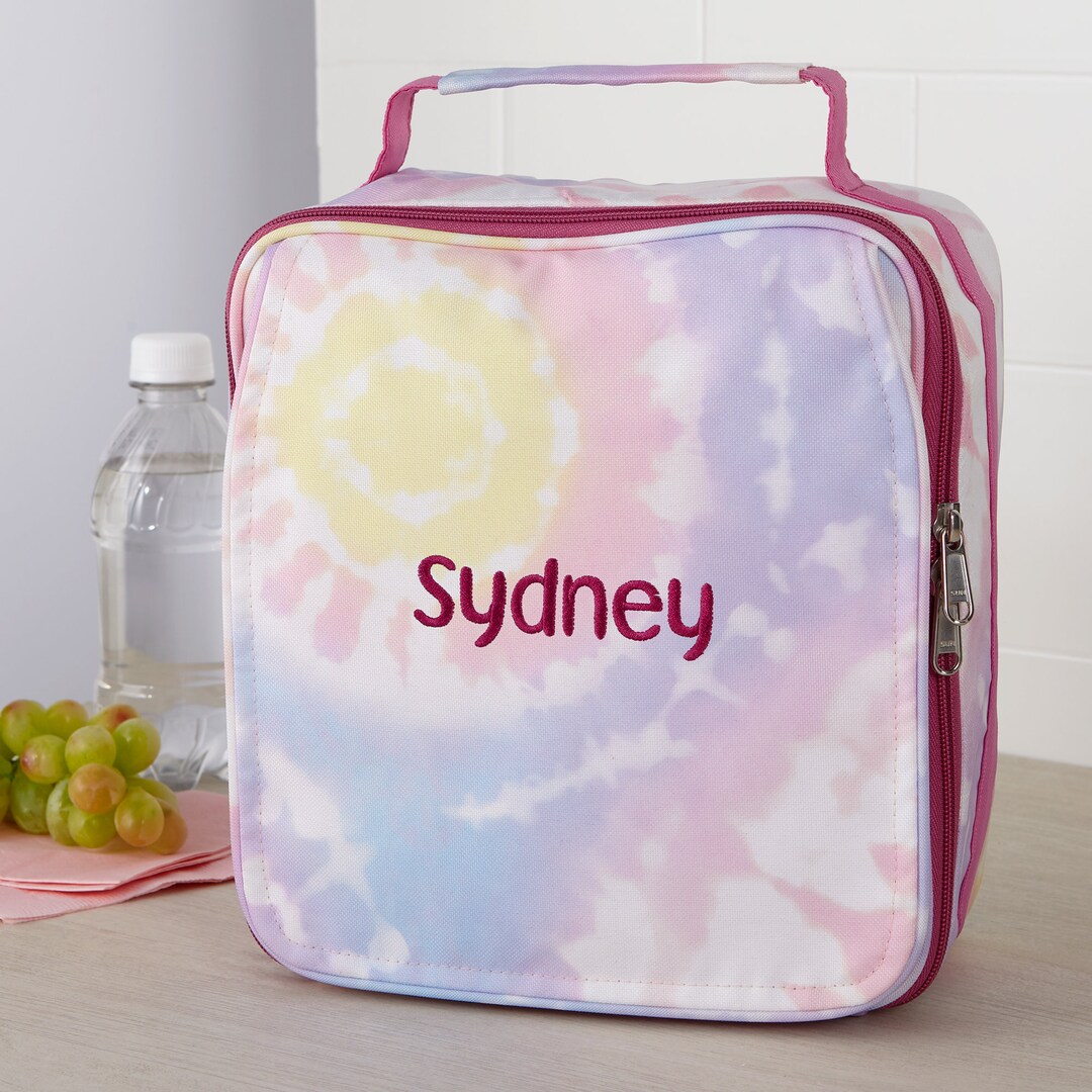 Tie Dye Embroidered Lunch Bag, Personalized Back to School Gifts, Gifts ...
