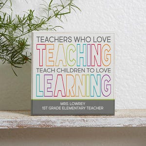 Personalized Teacher Shelf Block, Back to School Teacher Gifts, Teacher ...
