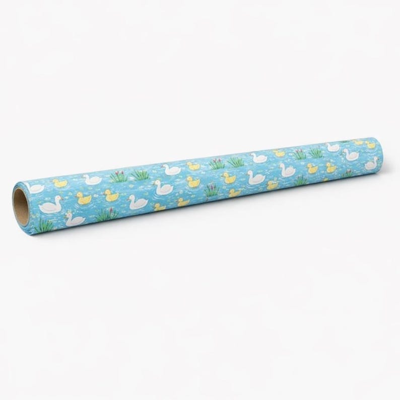 Ducky Baby Shower Wrapping Paper Roll – Cute Duck Gift Wrap – Baby ...