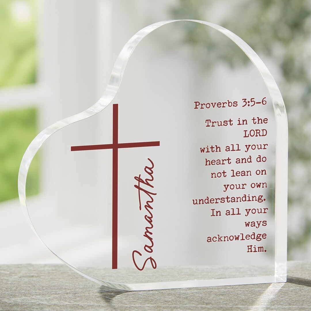 Personalized Acrylic Heart Keepsake, Personalized Heart Acrylic Block ...