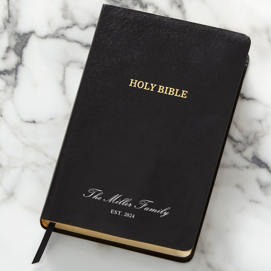 Personalized Family Black KJV Bible, Religious Gift, for Her, for Him ...