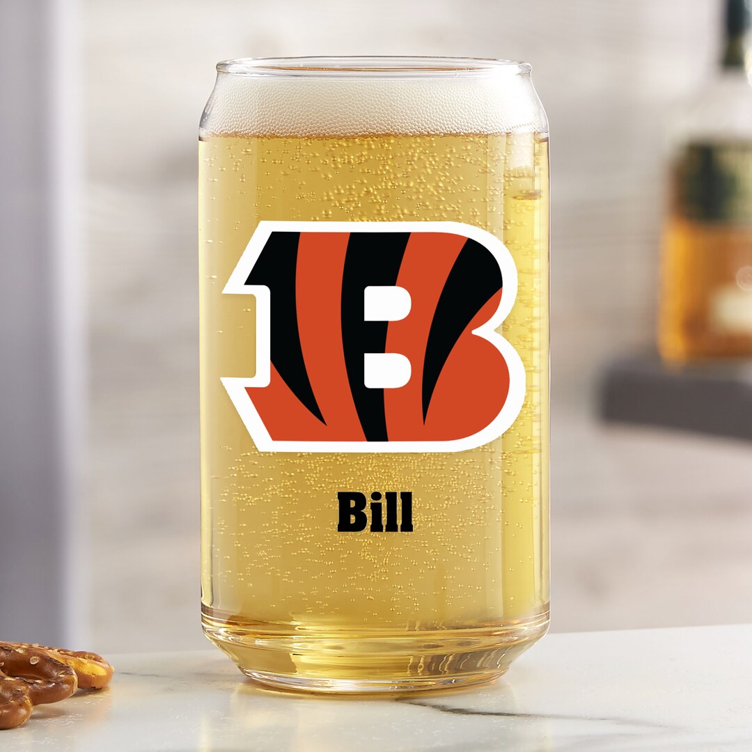 NFL Cincinnati Bengals Personalized Printed 16 Oz. Beer Can Glass ...