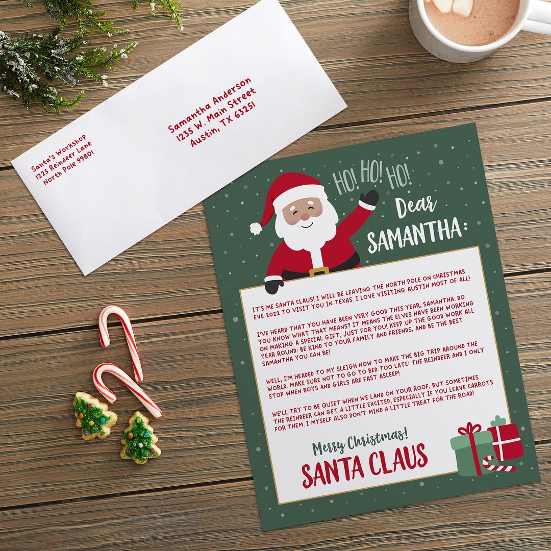 Santa Character Personalized Letter From Santa, Christmas Letters to ...