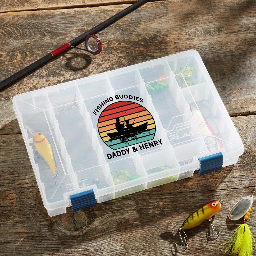 Personalized Fishing Tackle Box - Custom Gift for Dad or Grandpa ...