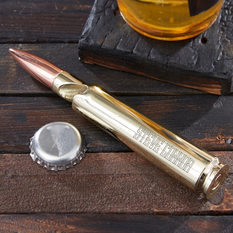 Get Blitzed. Engraved Bullet Beer Bottle Opener Personalized | Etsy