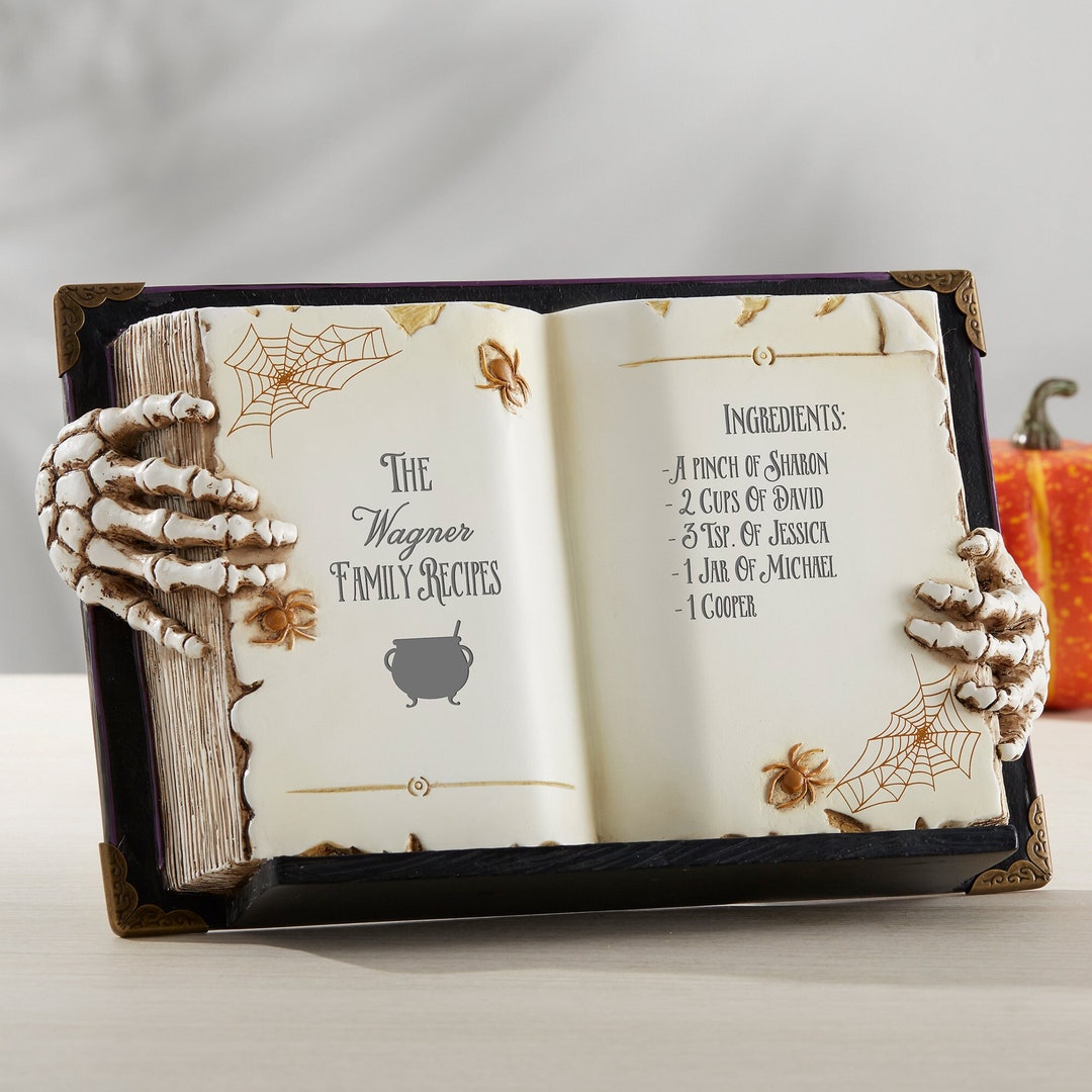 Spooktacular Spell Personalized Resin Spellbook, Personalized Halloween ...
