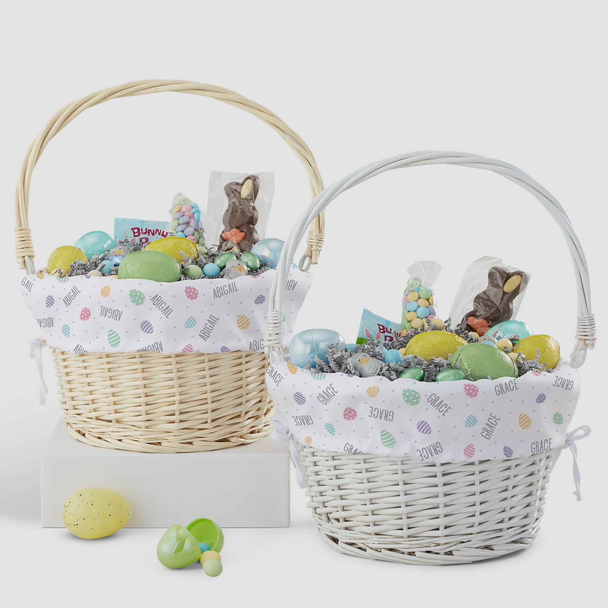 Personalized Easter Egg Basket – Embroidered Kids Easter Basket ...