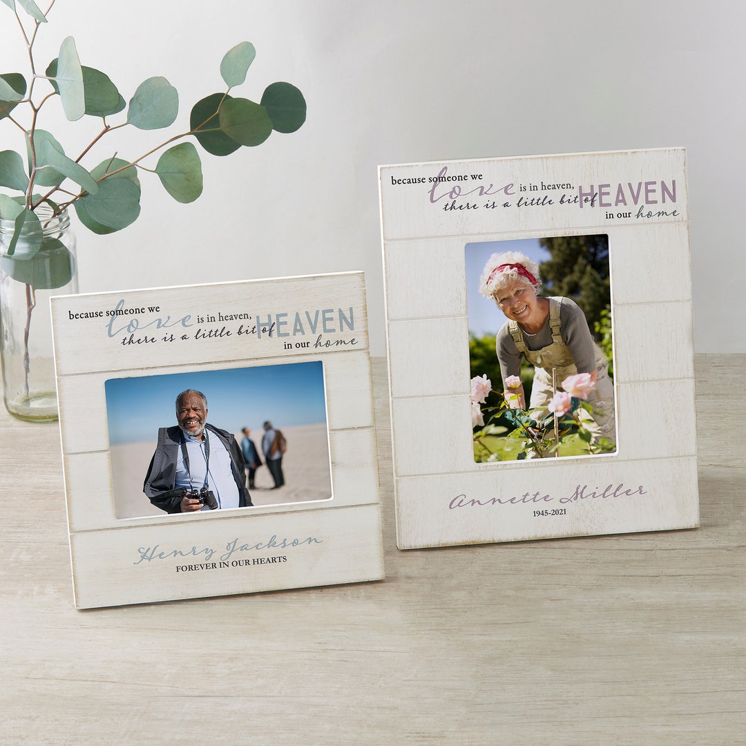 Personalized Sympathy Picture Frame, Custom Memorial Gifts for Friend ...