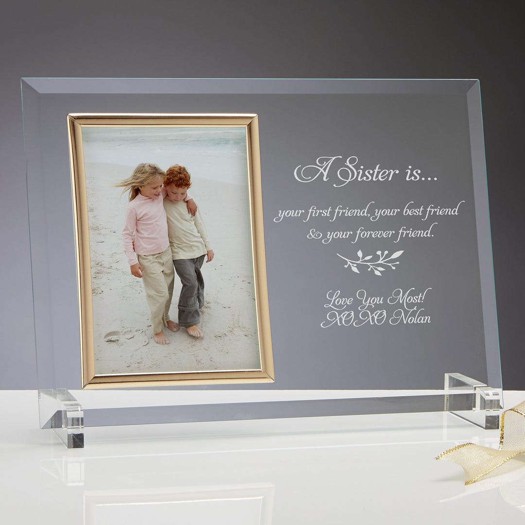 A Sister Is...personalized Glass Frame, Gifts for Her, Sisters Frame ...