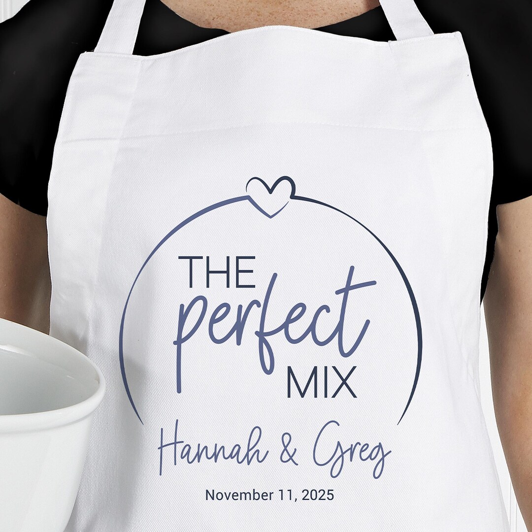 Personalized Couples Apron – Custom Kitchen Apron With Names – Wedding ...