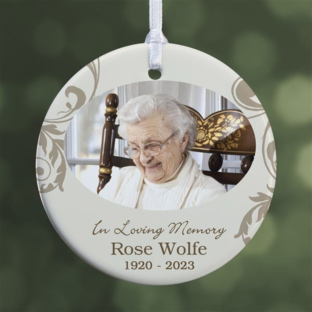 In Loving Memory Personalized Memorial Photo Ornament, Custom Ornaments ...