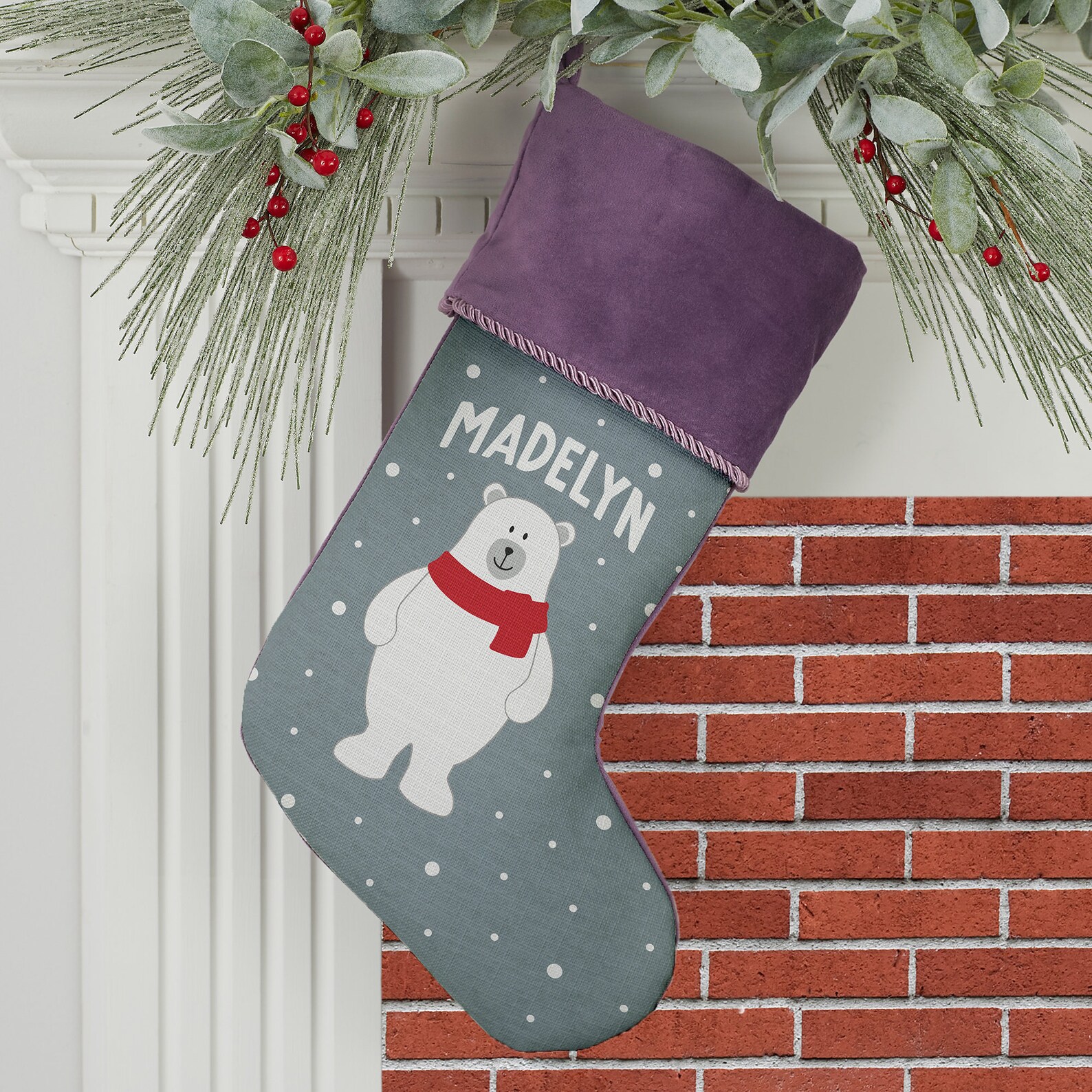 Santa and Friends Personalized Christmas Stockings, Family Christmas ...