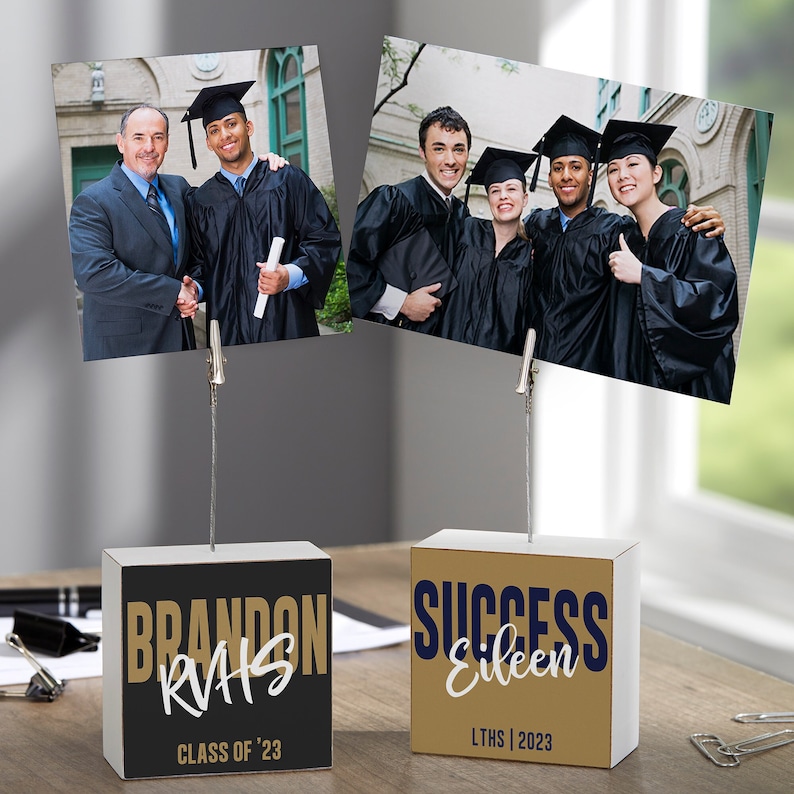 Class Of... Personalized Photo Clip Holder Block, Graduation Gift, End ...