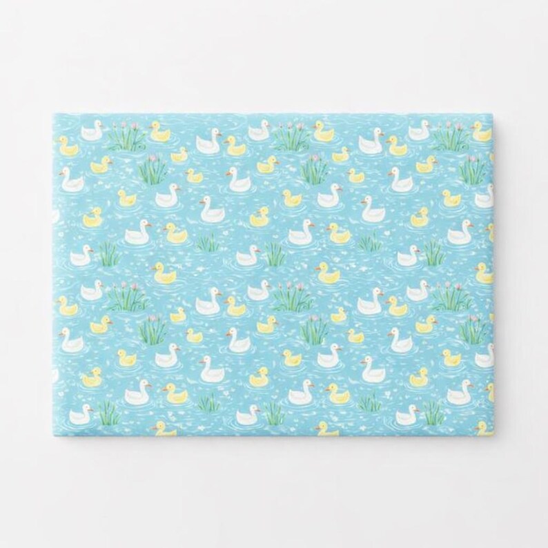Ducky Baby Shower Wrapping Paper Roll – Cute Duck Gift Wrap – Baby ...