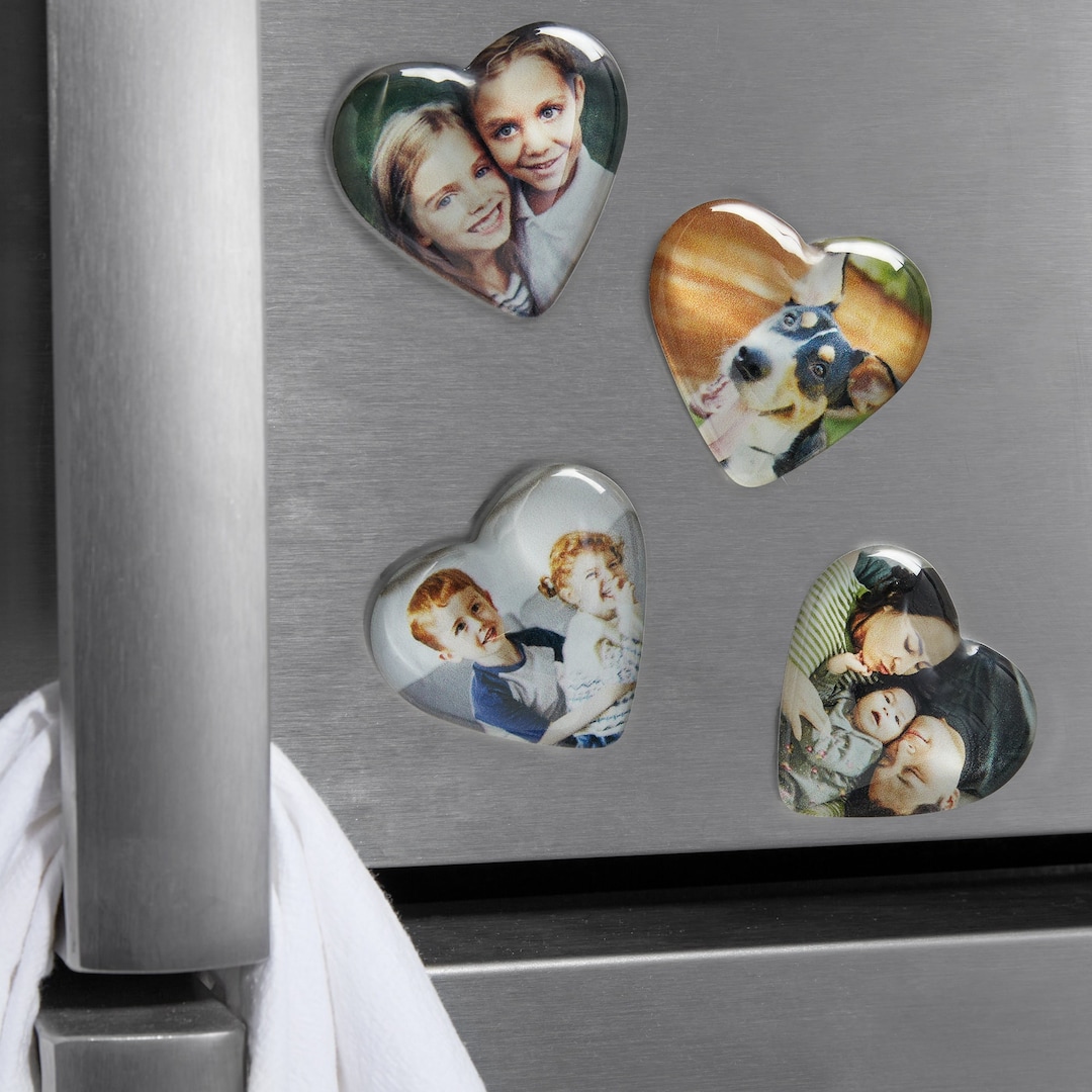 Photo Memories Personalized Acrylic Heart Magnet, Personalized Mother's ...