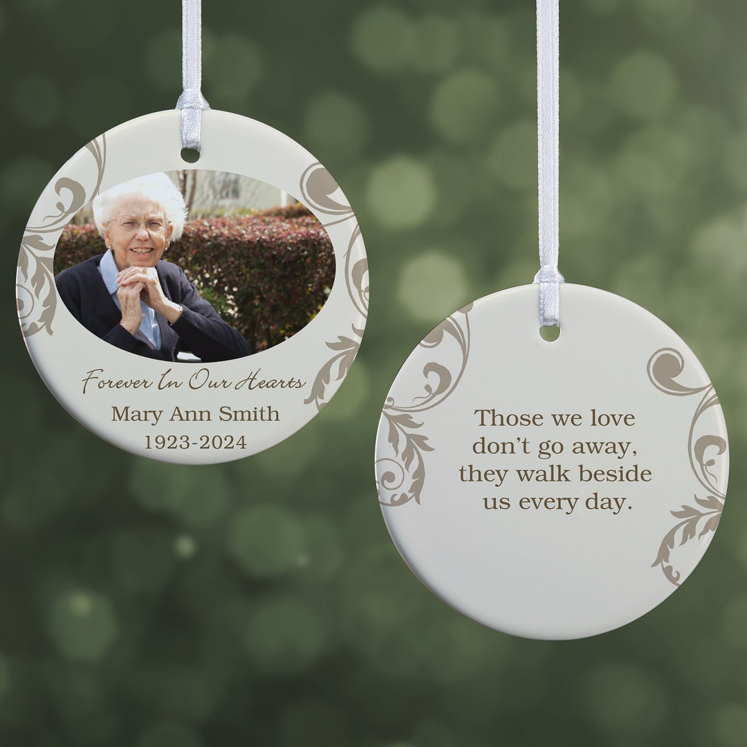In Loving Memory Personalized Memorial Photo Ornament, Custom Ornaments ...