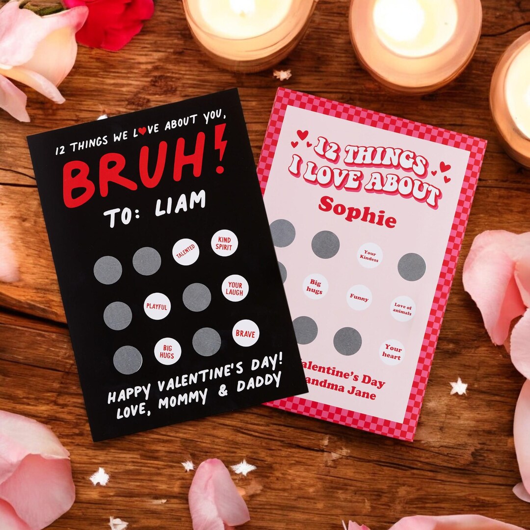 12 Things I Love About You Personalized Scratch off Game, Gifts for Her ...