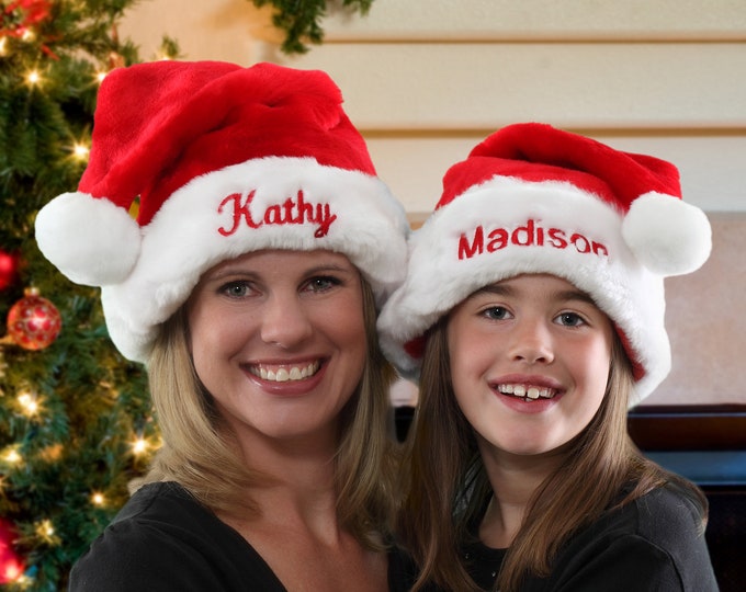 Personalized Santa Hat, Customized Santa Hats, Custom Christmas Hats ...