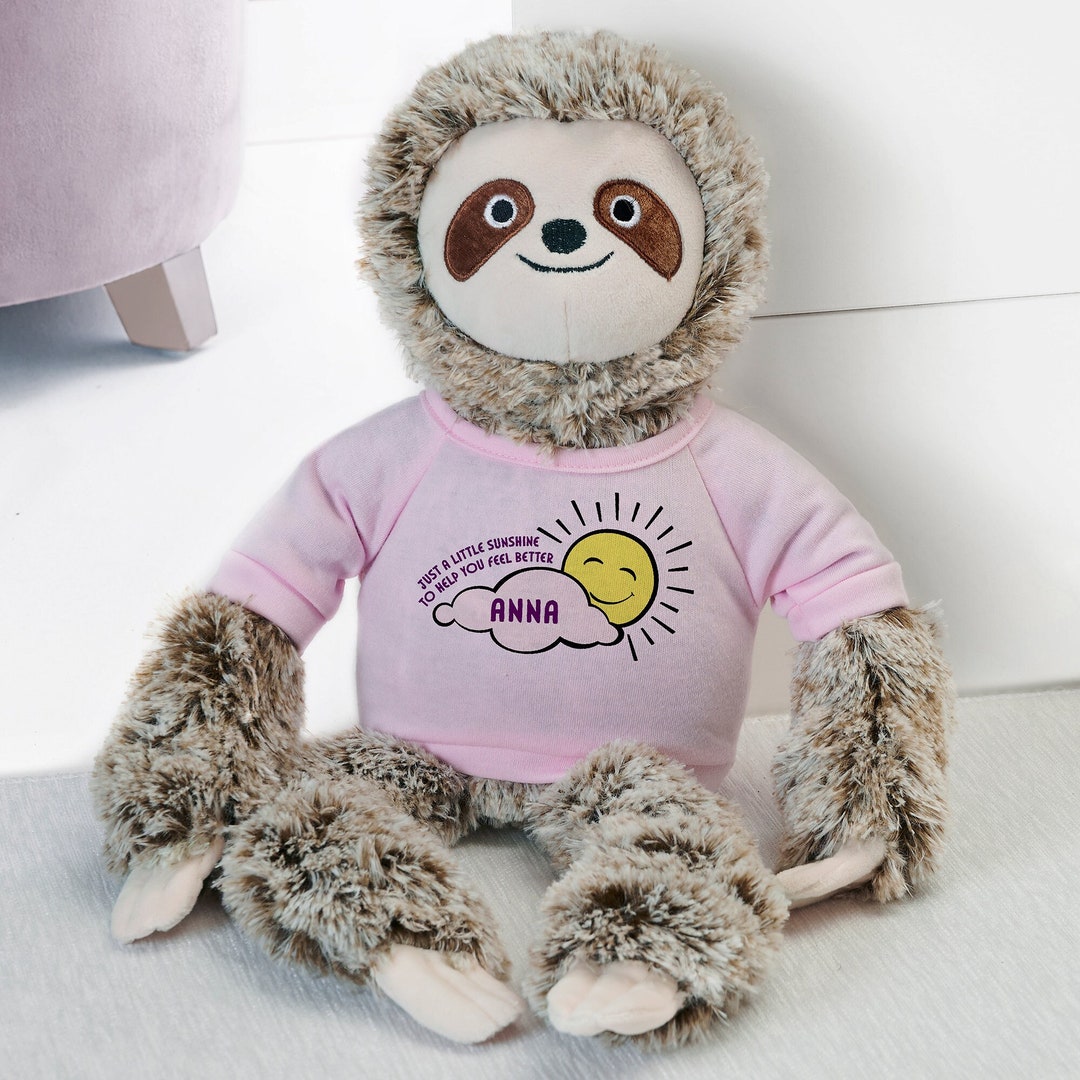 Get Well Personalized Plush Sloth, Gifts for Baby, Plush Doll, Stuffed ...