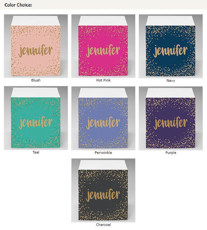 Sparkling Name Personalized Paper Note Cube, Personalized Sticky Note ...