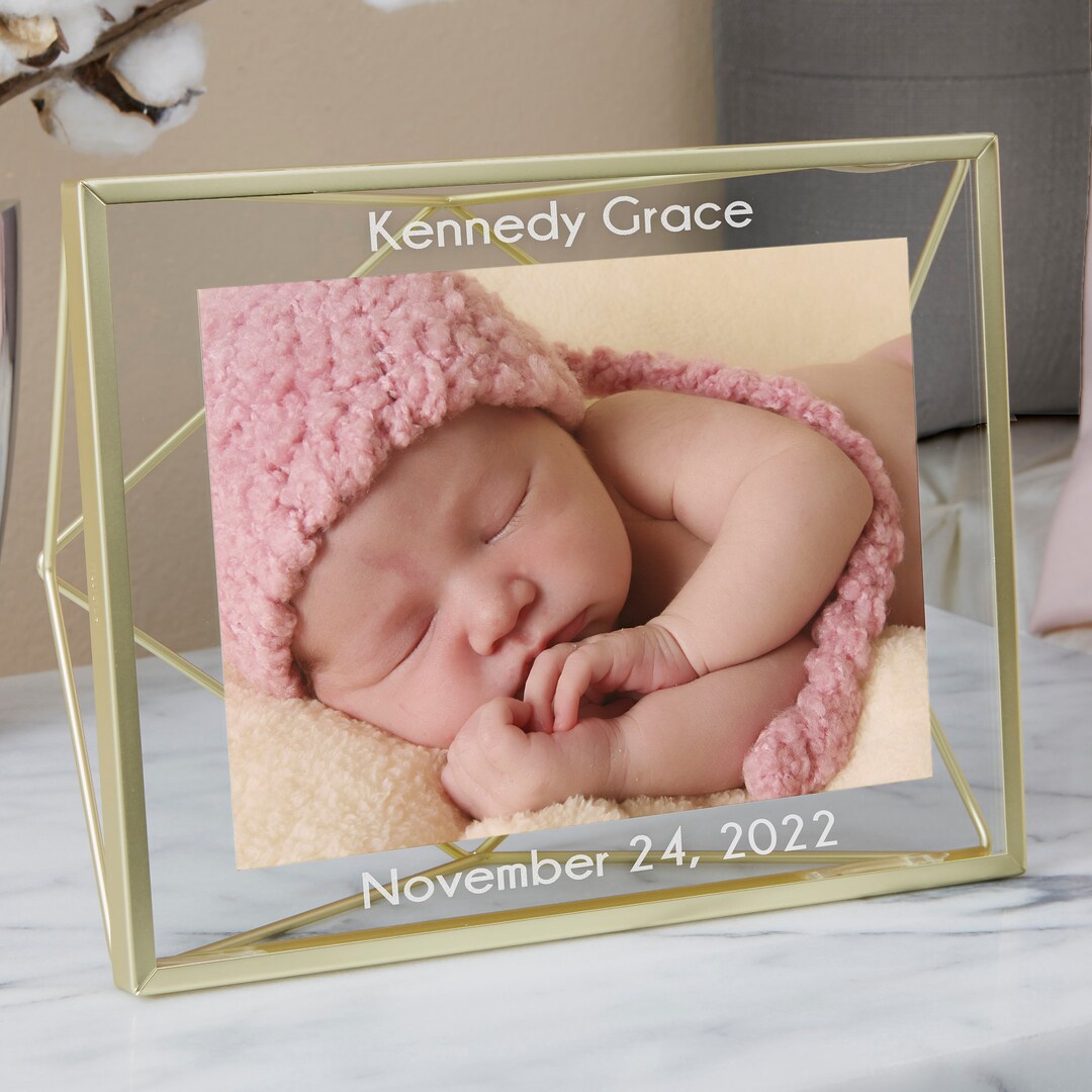 Baby Engraved Gold Personalized Frame Gifts for Baby New - Etsy