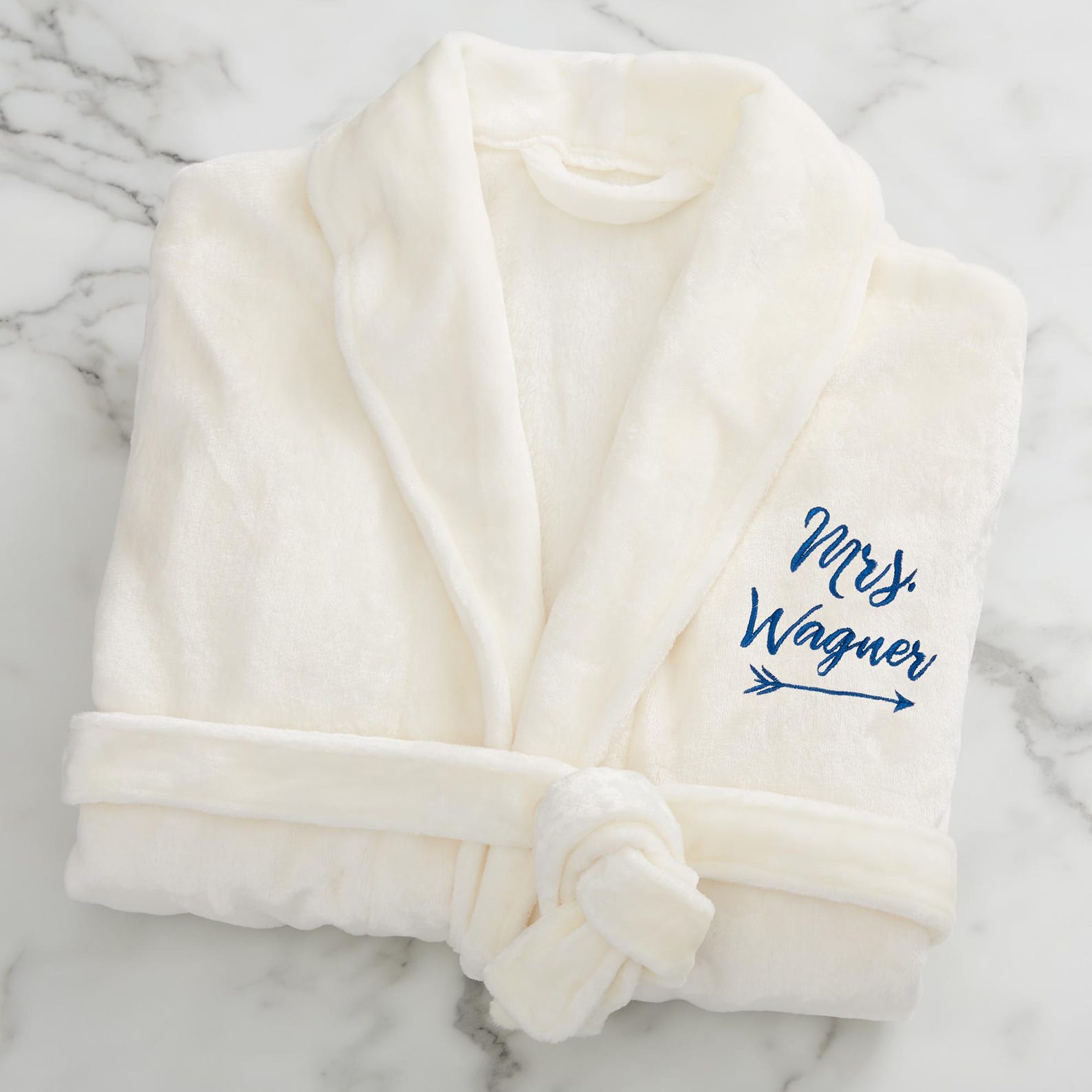 Mrs. Embroidered Luxury Fleece Robe – Personalized Women's Robe – Bride ...