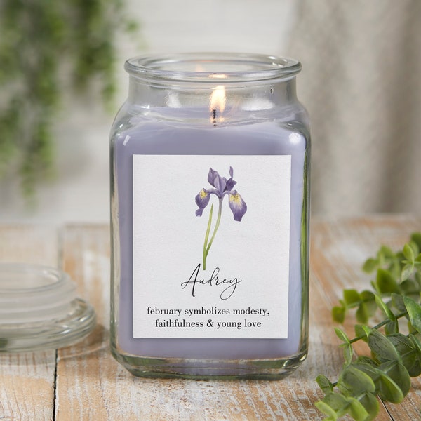 Birth Flower Month Candle - Etsy