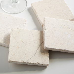 Photo Personalized Tumbled Stone Coaster Set of 4 for Family, Wedding ...