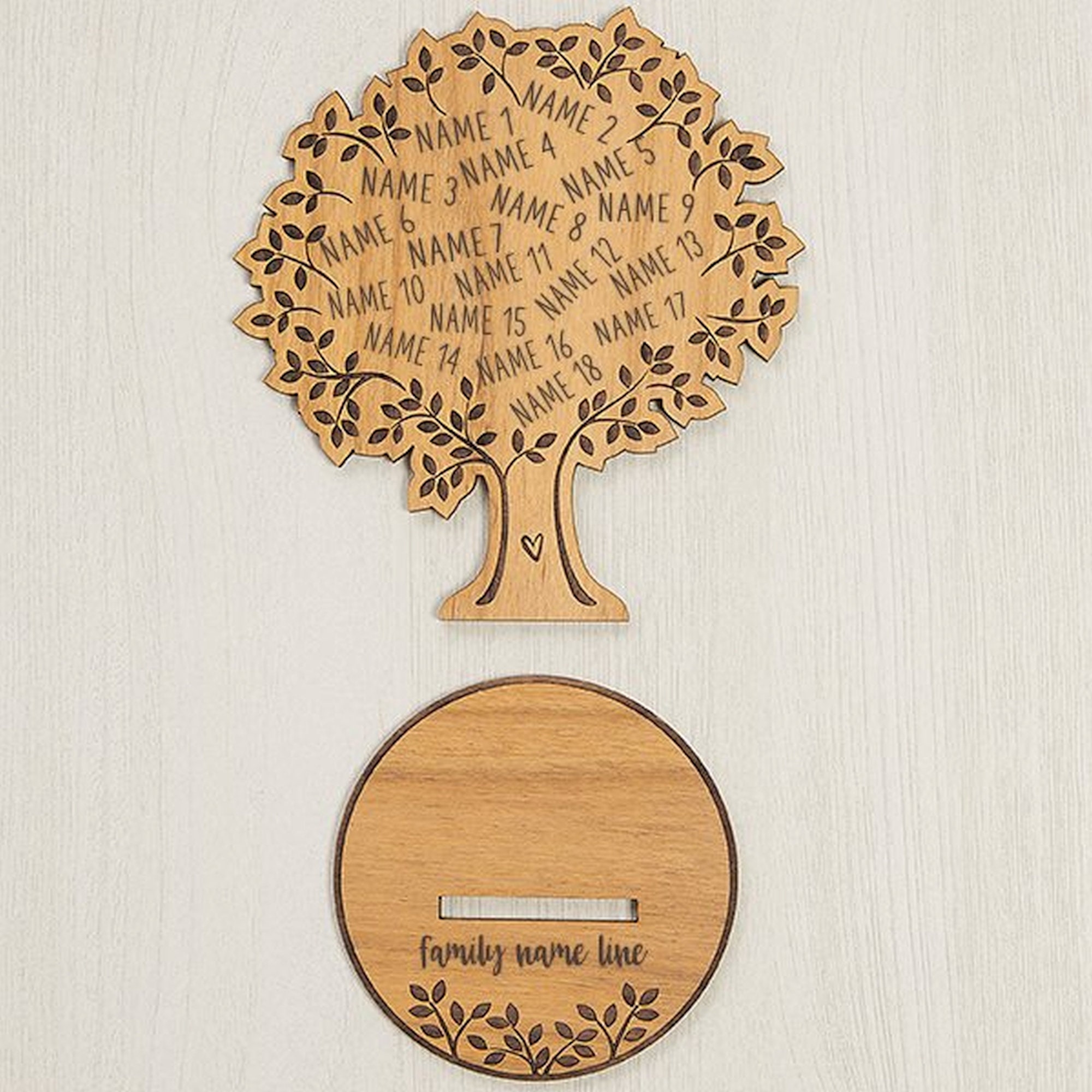 Family Tree of Life Personalized Wood Keepsake Family - Etsy