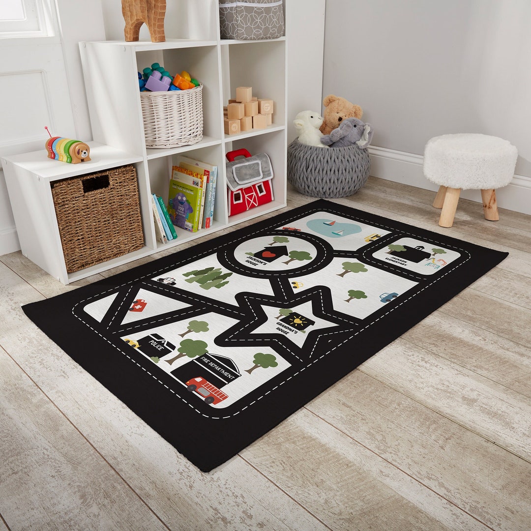Car Map Personalized Activity Area Rug, Personalized Rug, Personalized ...