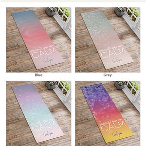 Workout Inspiration Personalized Yoga Mat, Yoga Accessories, Gifts for ...