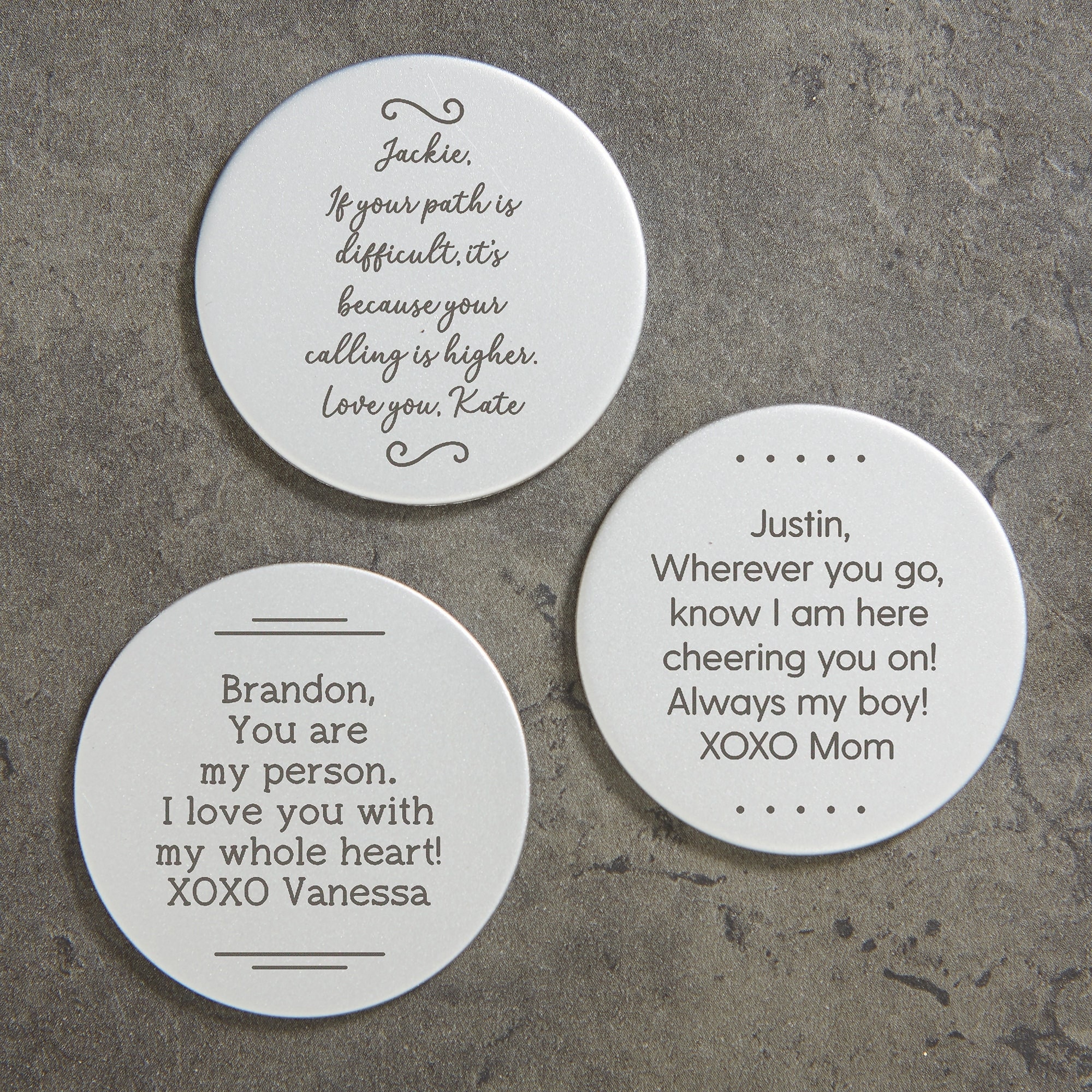 Write Your Message Personalized Metal Pocket Token Pocket - Etsy