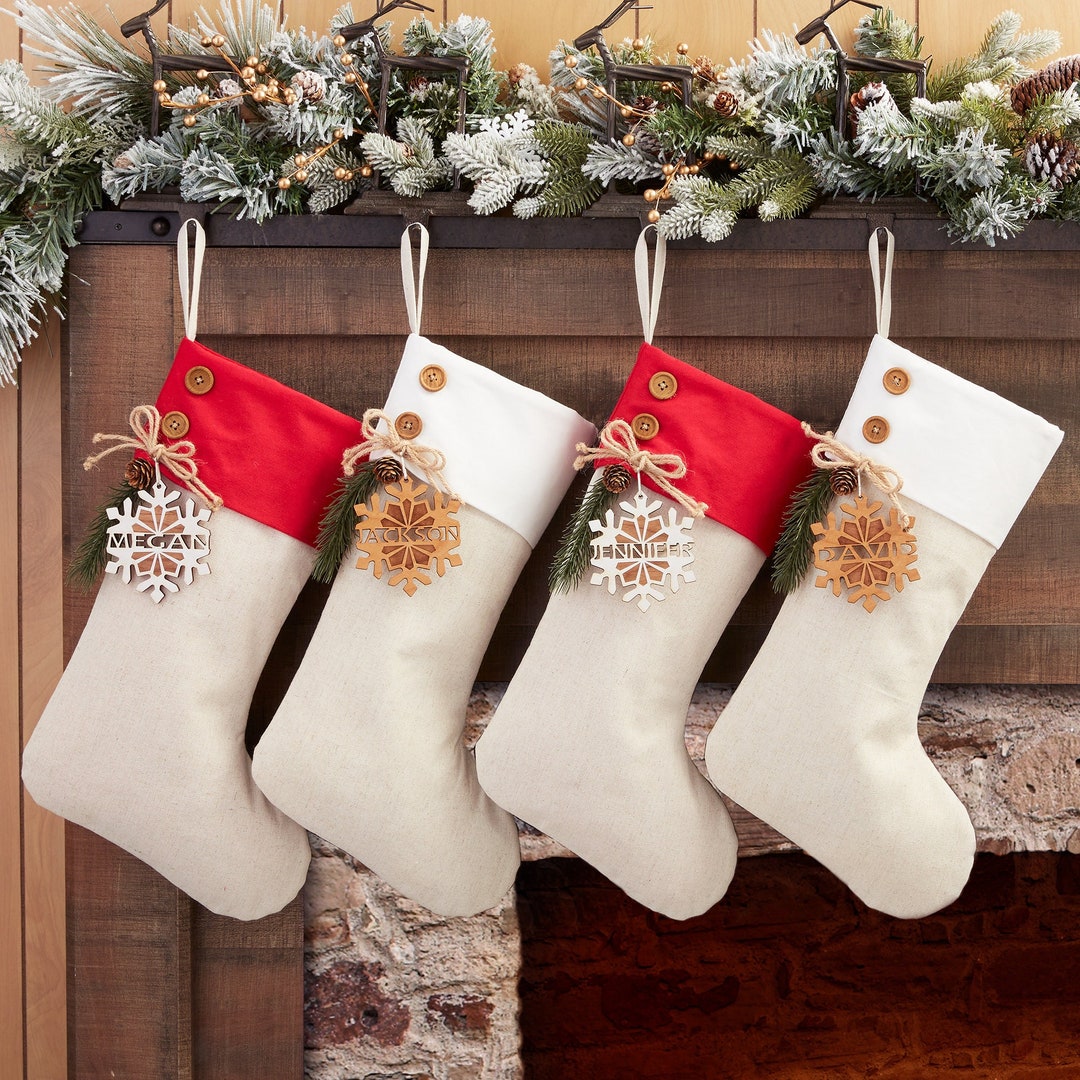 Snowflake Family Personalized Christmas Stocking, Christmas Stocking ...