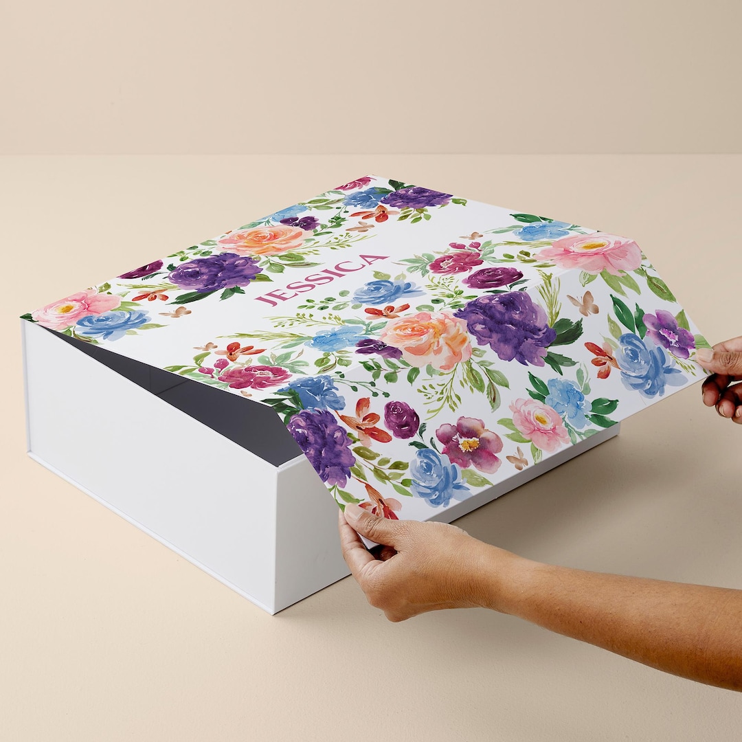 Forever Floral Personalized Keepsake Memory Box, Grandma Gifts ...