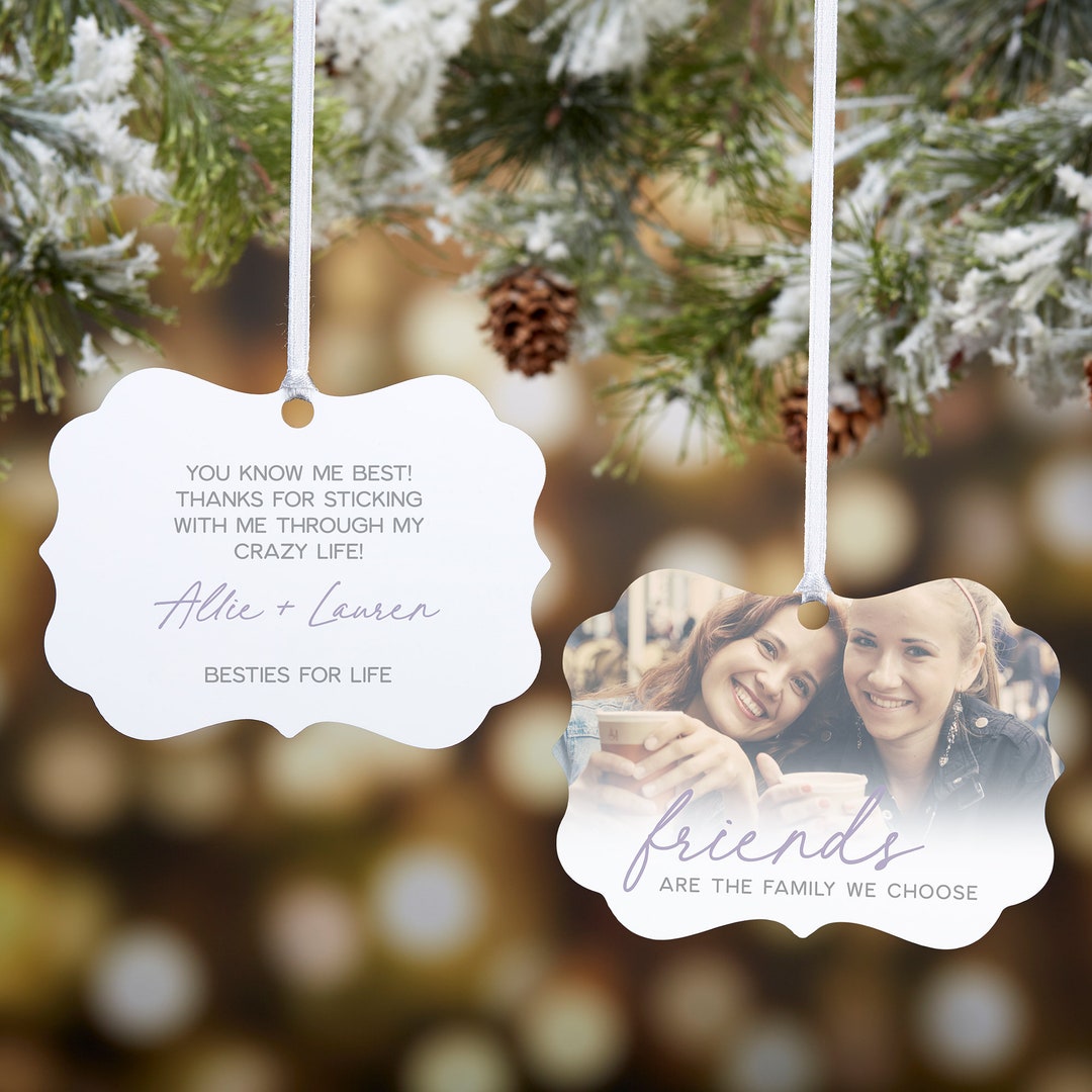 Personalized Sentimental Ornament for Friends – Custom Christmas Photo ...