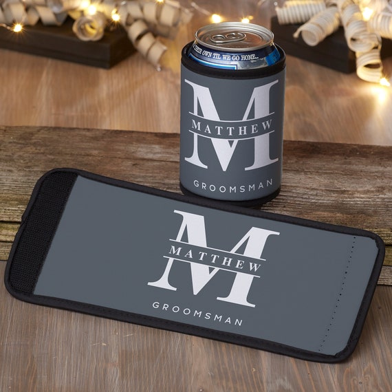 Lavish Groomsmen Wedding Personalized Can & Bottle Wrap - Etsy