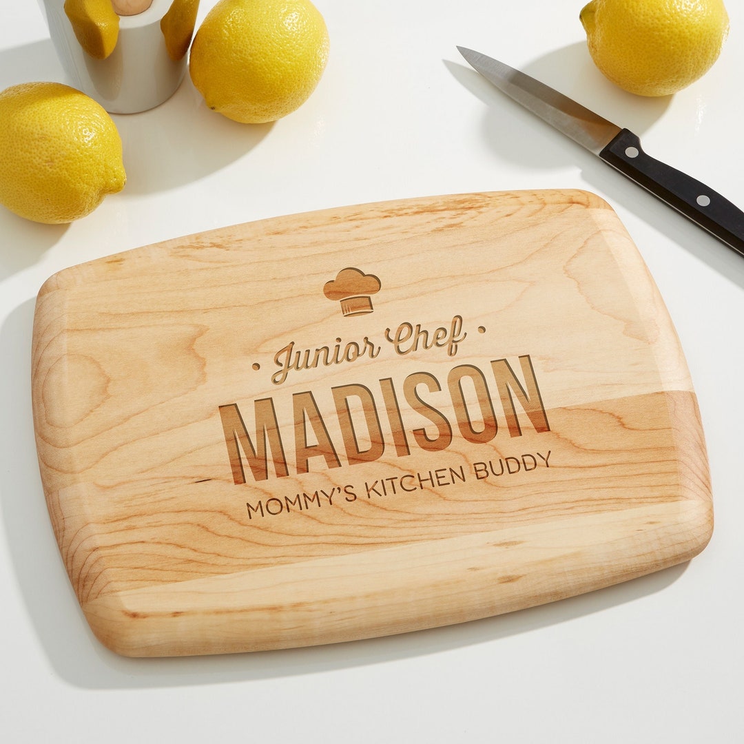 Junior Chef Personalized Maple Board, Personalized Kitchenware ...