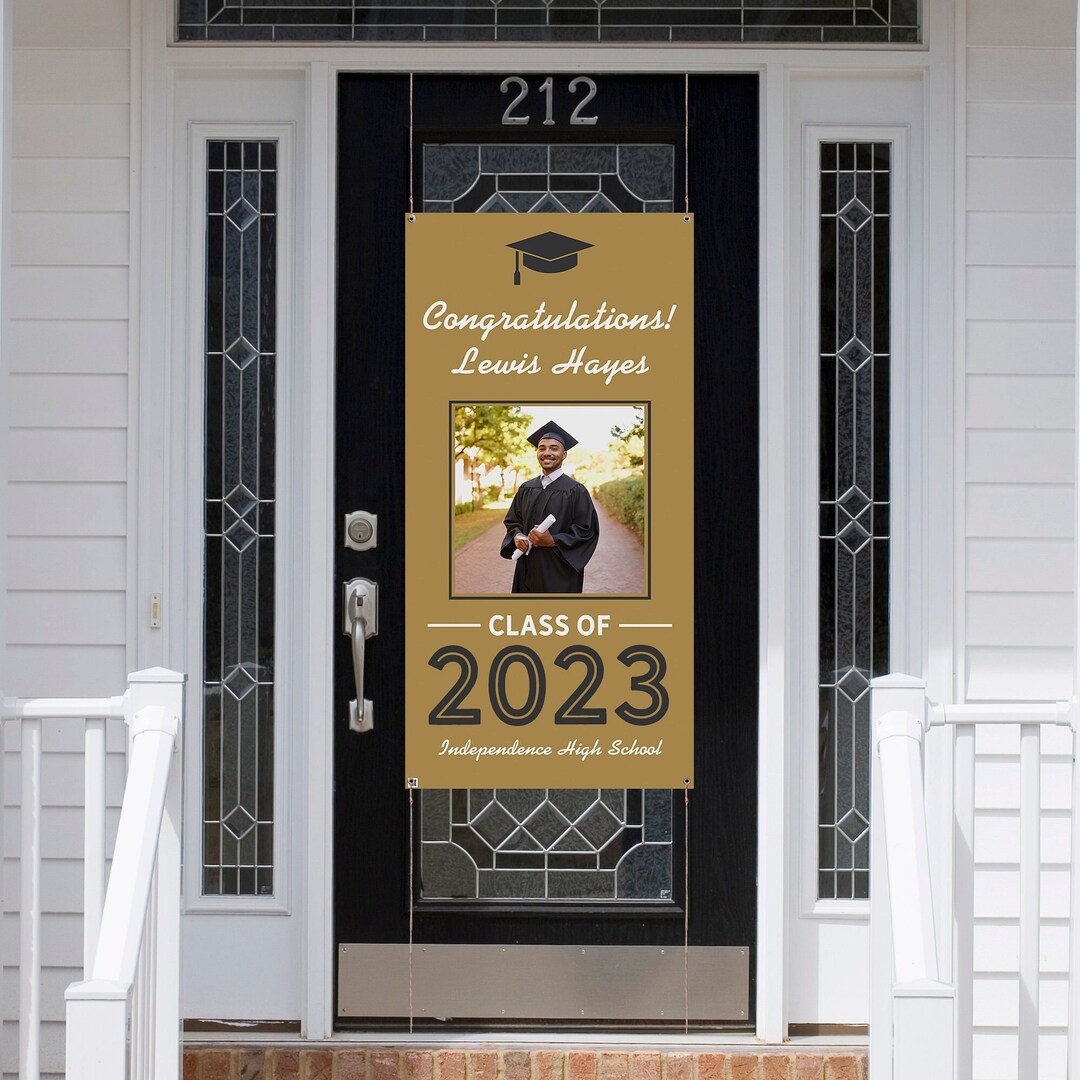 Graduating Class of Personalized Photo Door Banner Graduation - Etsy