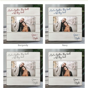 Together They Built A Life Personalized Wood Picture Frame, Engagement ...