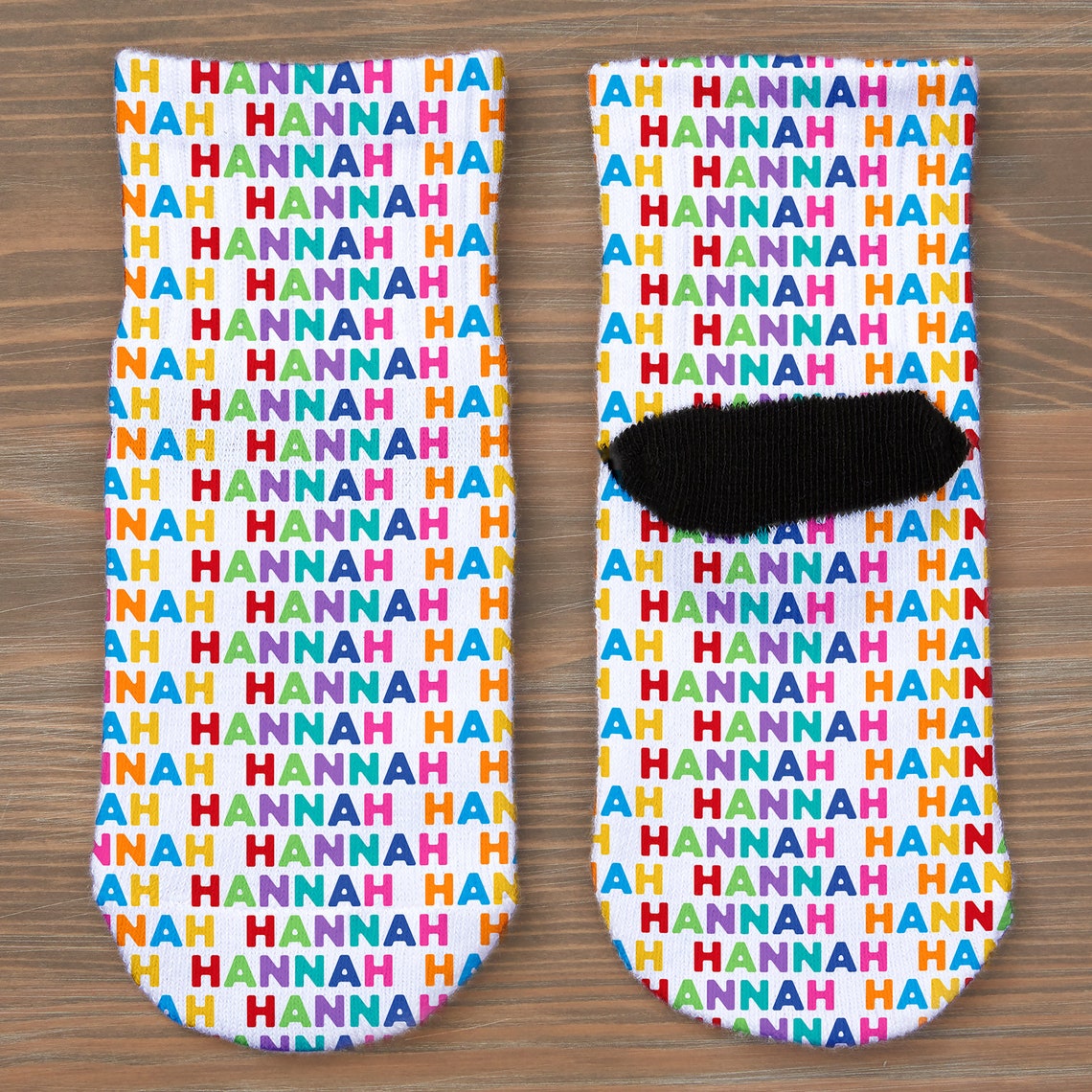 Vibrant Name Personalized Toddler Socks, Personalized Socks, Name Socks ...