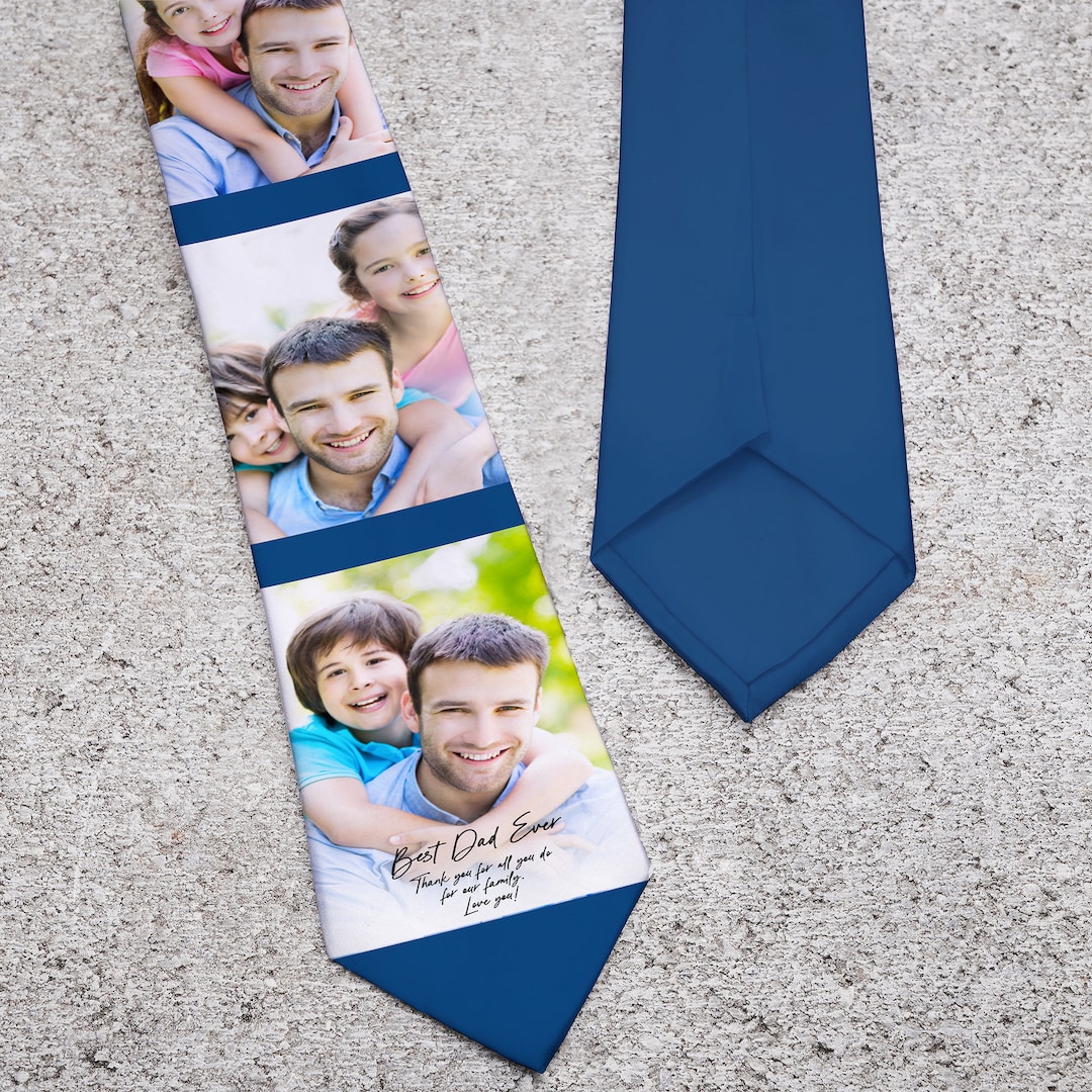 Personalized Photo Tie – Custom Picture Tie for Him – Father's Day ...
