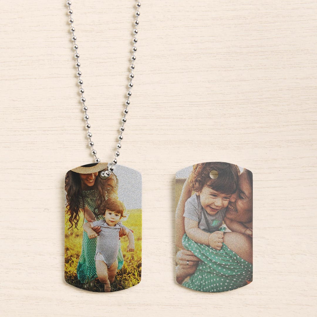 Photo Memories Personalized 2 Sided Dog Tag, Photo Gifts, 2 Photos ...