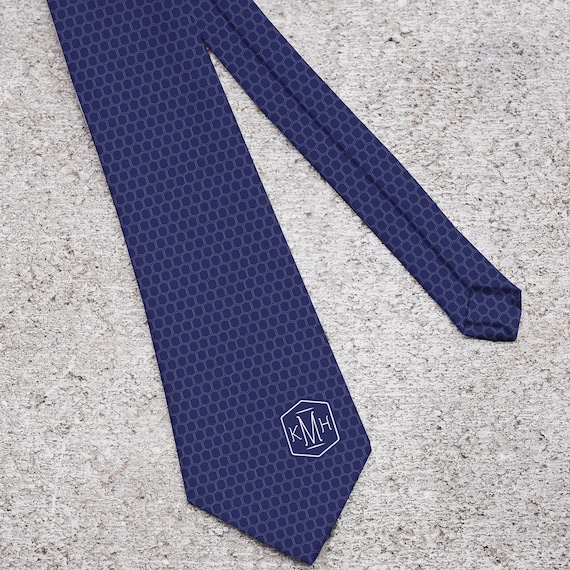 Monogram Personalized Men's Tie Necktie Father's Day - Etsy