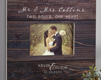 Engraved Wedding Frame With Date and Name 4x6 Great - Etsy