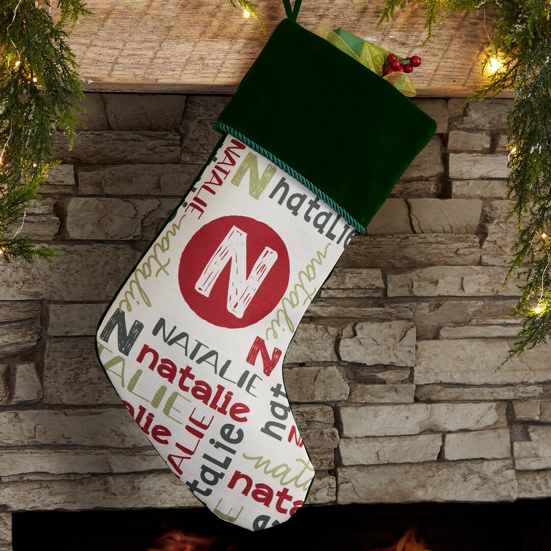 Youthful Name Personalized Christmas Stockings, Custom Christmas ...