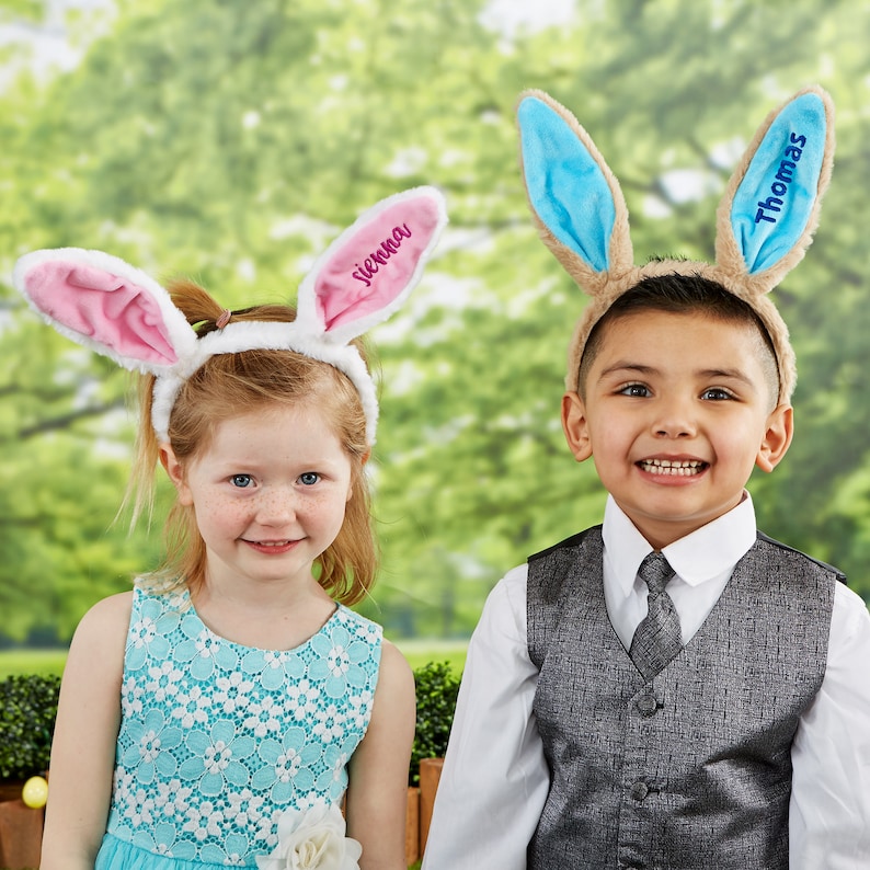 Embroidered Easter Bunny Ear Headband Easter Headband Easter | Etsy