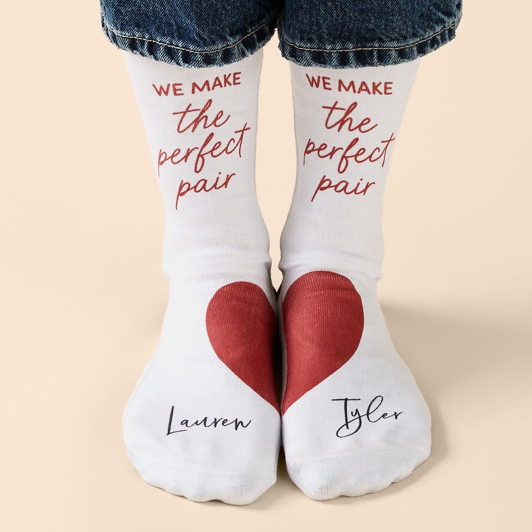 We Make the Perfect Pair Personalized Adult Socks, Couple's Gifts ...