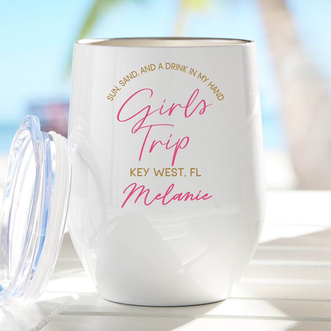 Girls Trip Personalized Stainless Insulated Wine Cup, Wine Glass ...