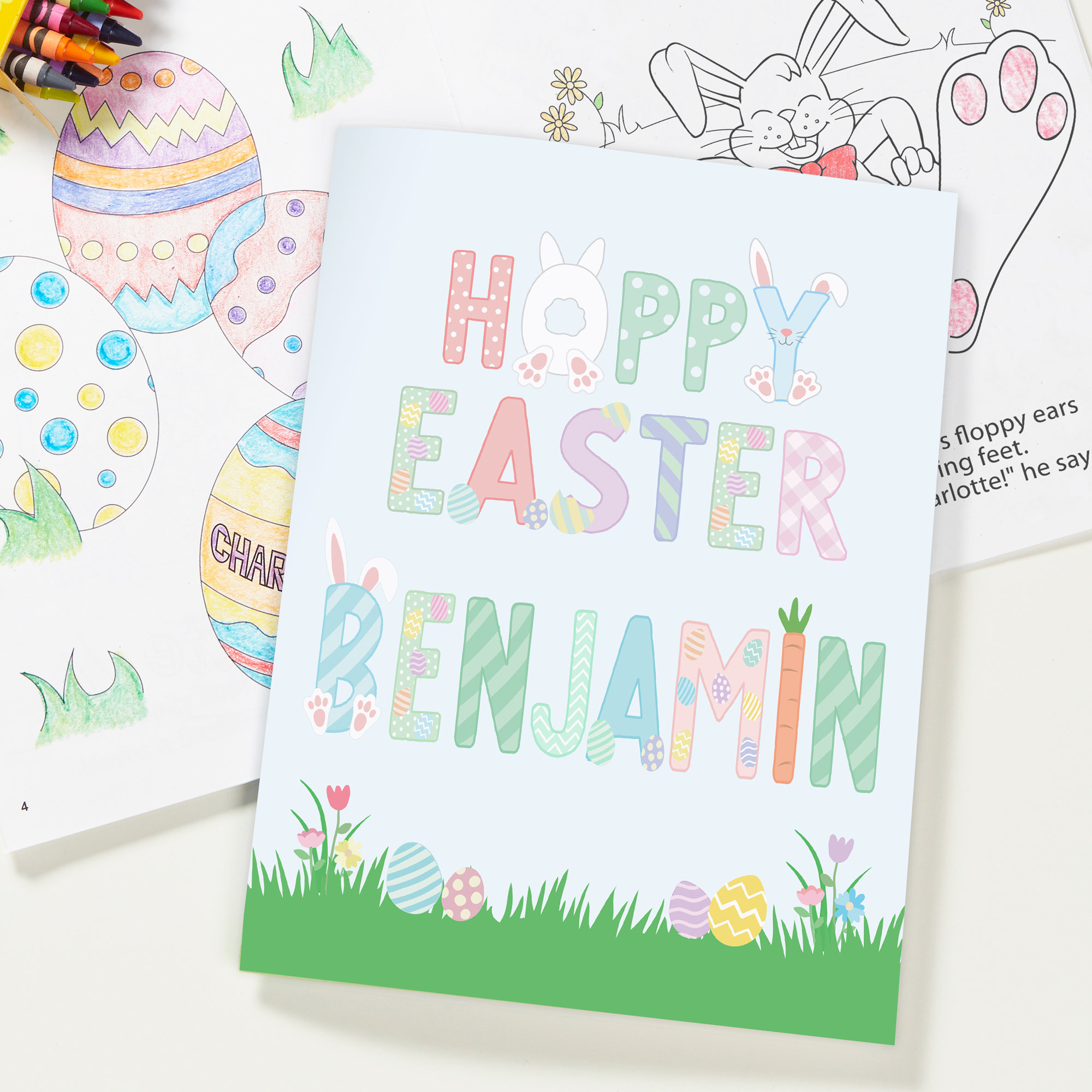 Personalized Easter Coloring Book – Kids Custom Name Activity Book ...